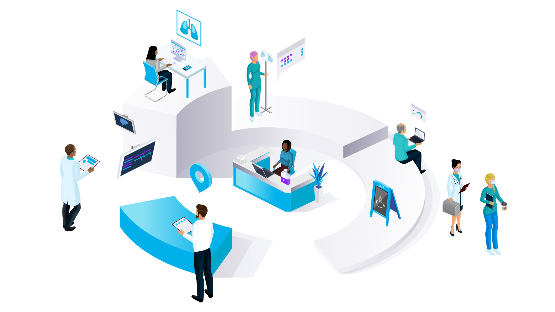 Allocate Software - Isometric Explainer Animation - Fred & Eric